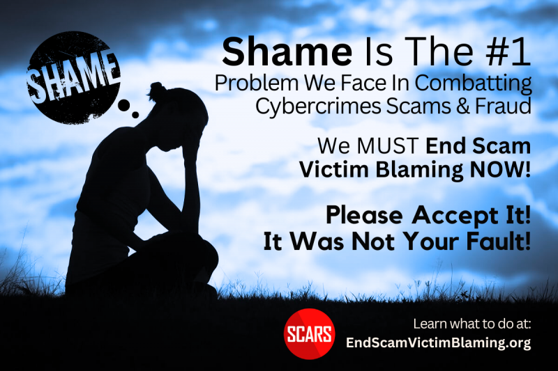 Scam Victim Shame - A Necessary Step in Combatting Fraud